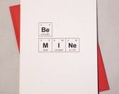 Items similar to Be Mine Valentine Periodic Table of the Elements "Be ...