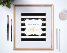 Unique coffee print related items | Etsy