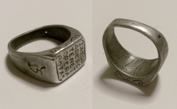 Sator Ring with Sundial