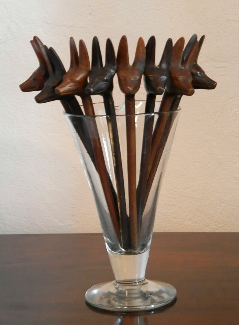 Egyptian Vintage Cocktail Sticks, Set of 8, 1970’s, Resin / Bakalite ...