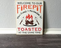 Popular items for fire pit sign on Etsy
