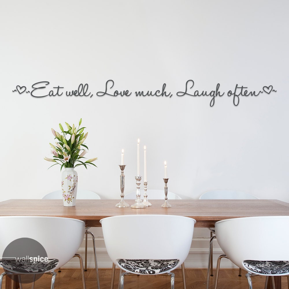 Eat Well Love Much Laugh Often Vinyl Wall Decal Sticker