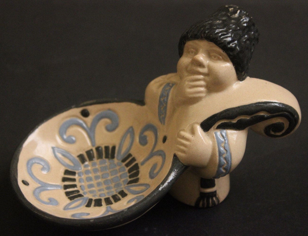 Weird Little Spoon Man Kitchen Gnome: Unusual Spoon Rest, Glazed ...