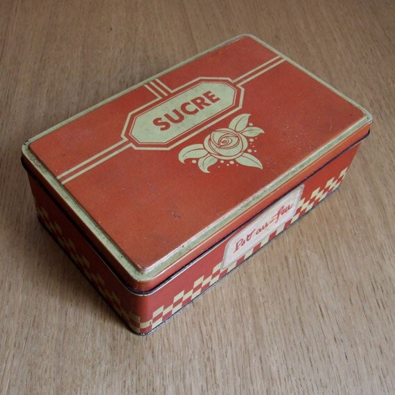 Sugar tin – Vintage storage tin – Collectible tin – Storage canister ...