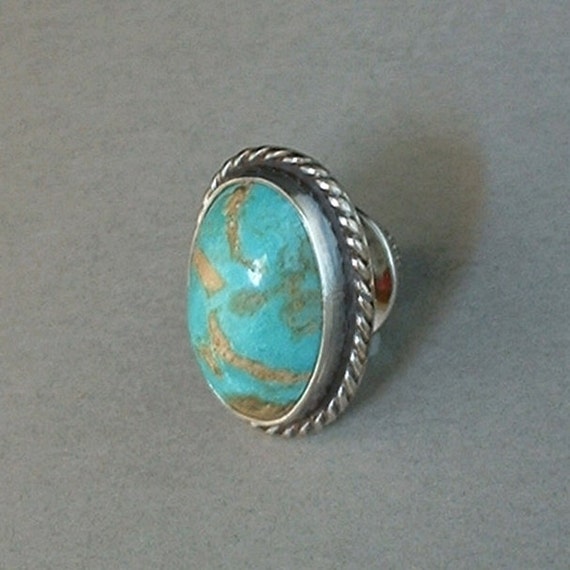 MENS Vintage Native American Navajo TURQUOISE Tie Tack Pin