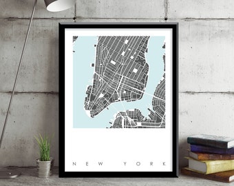 New york city map | Etsy
