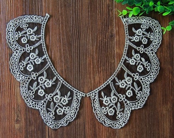 Vintage style cotton collar applique lace collar by JimiLace