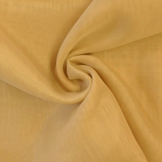Gold Sheer Voile Fabric 118 Wide Curtain Drapery and