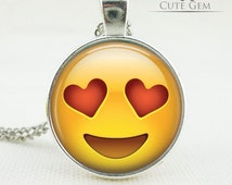 Popular items for emoji necklace on Etsy