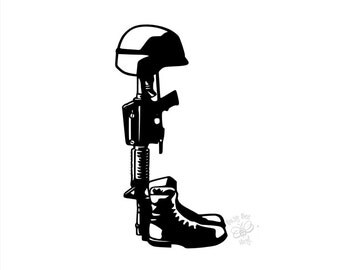 Soldiers cross decal | Etsy