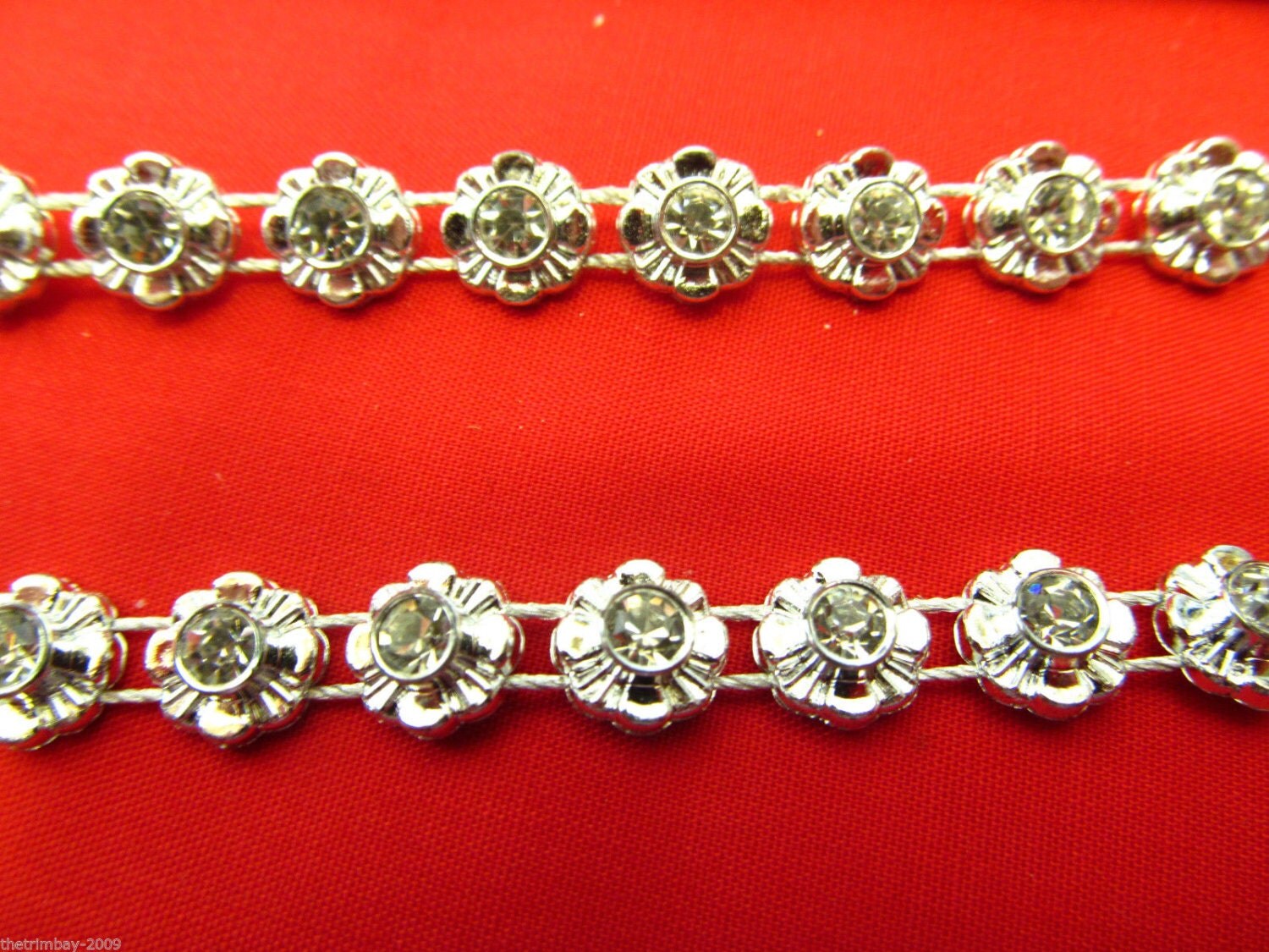 Stunning Crystal Beaded Rhinestone Diamante Ribbon Trim Bridal