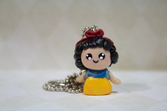 Items similar to 1 Snow White polymer clay charm on Etsy