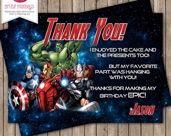 Avengers thank you | Etsy
