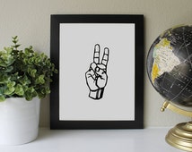 Popular items for peace sign wall art on Etsy