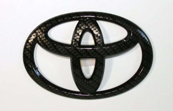 Items similar to Toyota Emblem OEM Custom Black With Carbon Fiber on Etsy