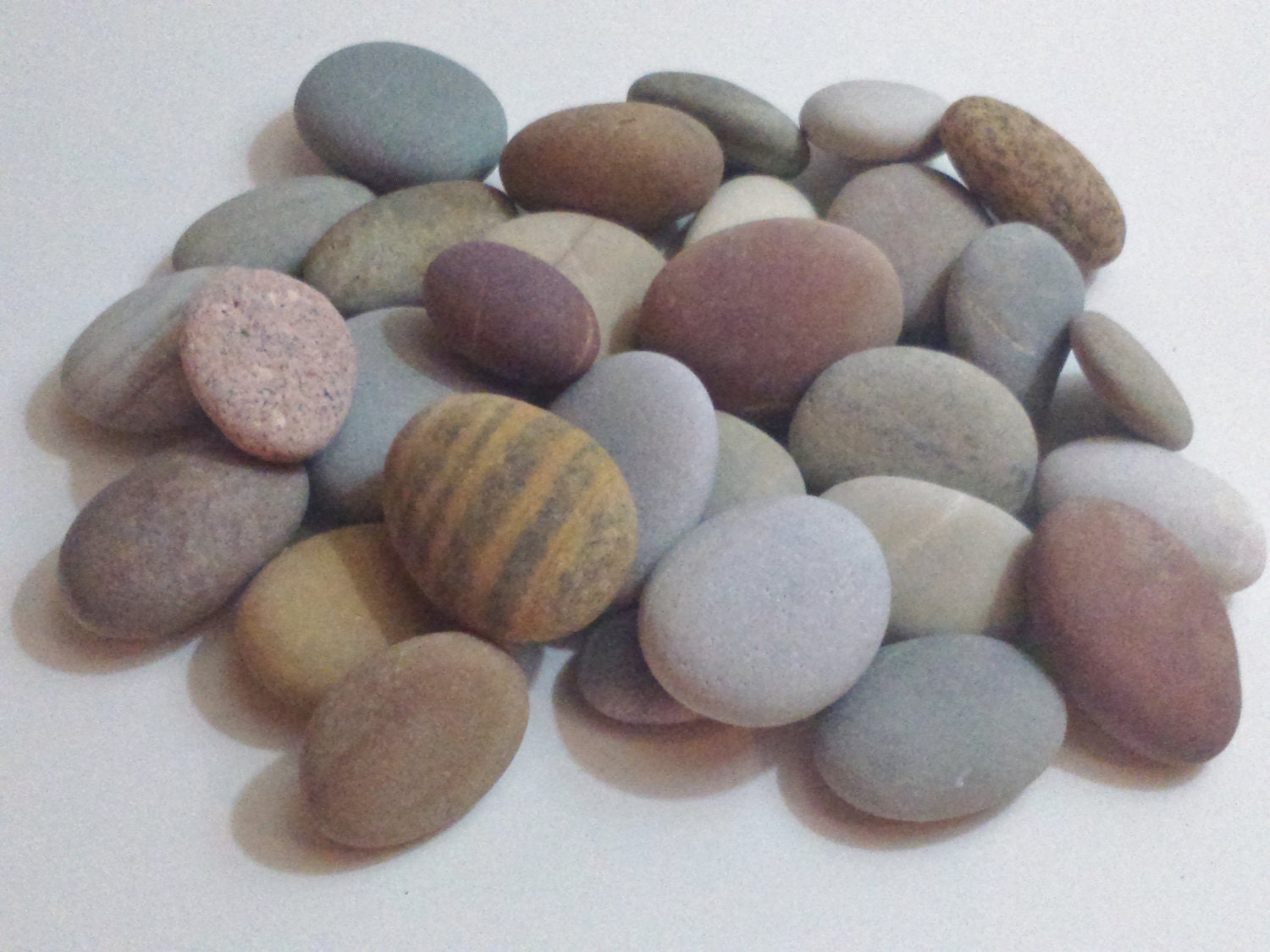 30 Beach stones 4 to 5 cm, 1.57 to 1.97 inches, small atlantic beach ...