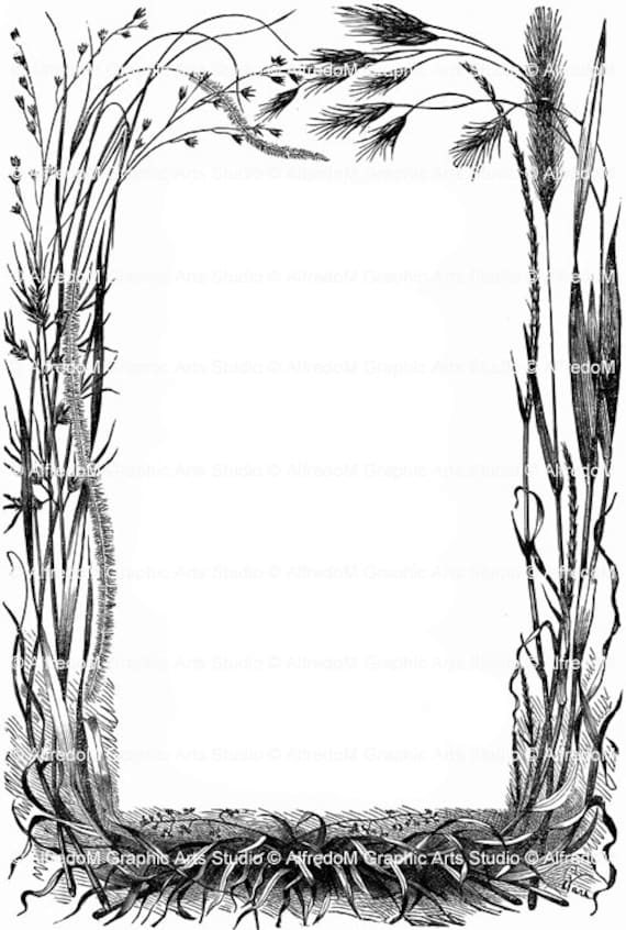 INSTANT DOWNLOAD Restored Romantic Poetry Border from the