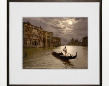 Venice Canal by Moonlight - Italy - Italy Photograph - Vintage Italy ...