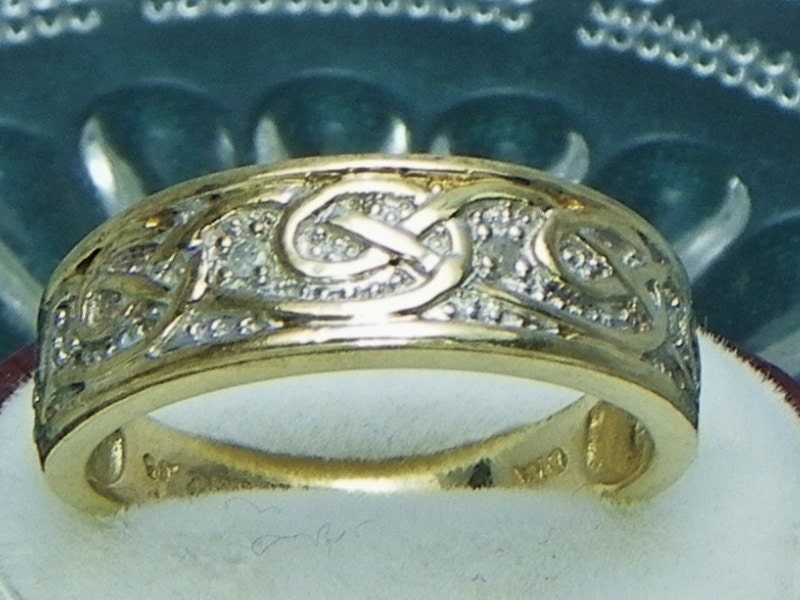 GENUINE DIAMOND 9ct solid gold hallmarked ring SIZE N 1.8gm – Haute Juice