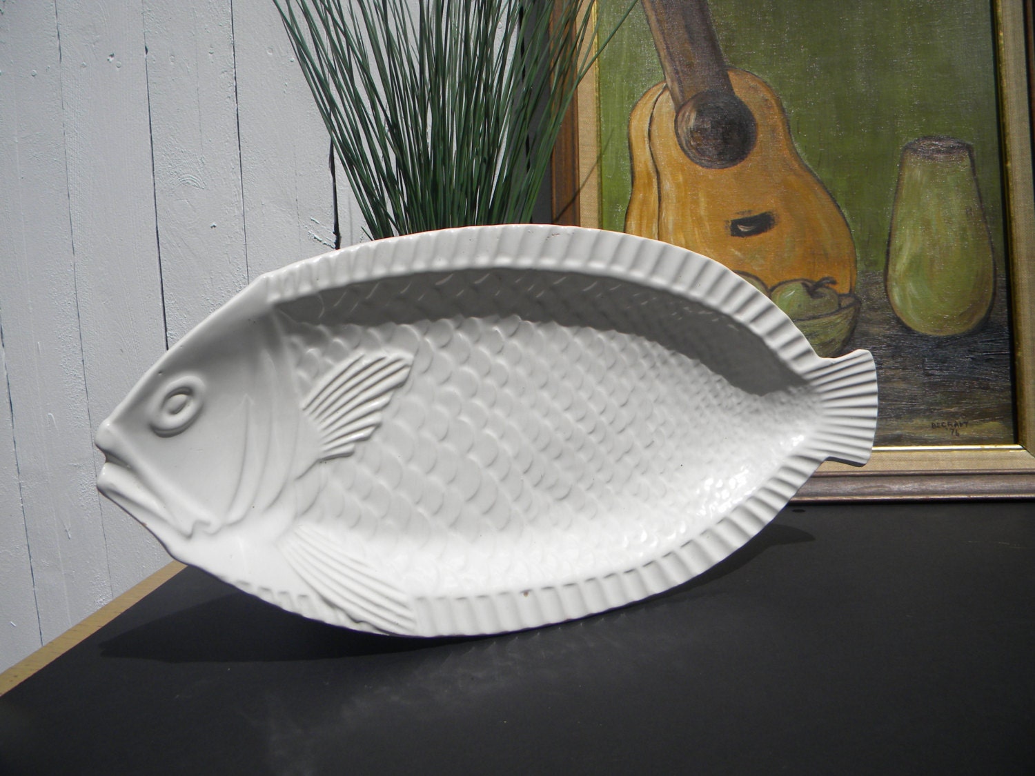 Vintage Pottery Fish Platter in White – Haute Juice