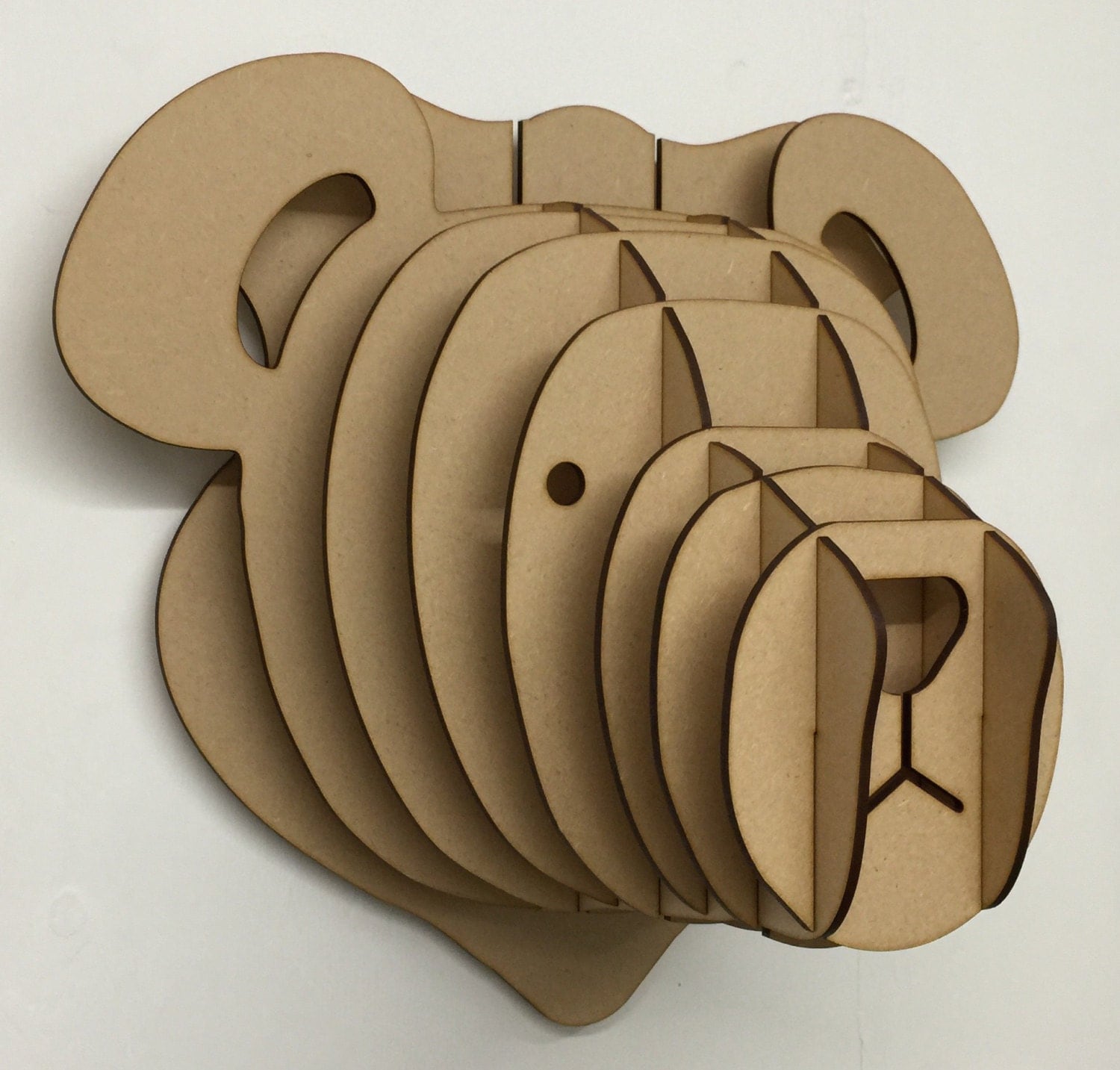 Large/ Small Wooden Teddy Bear Animal Trophy by TheCraftyCowLtd