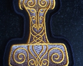 Hail Odin Embroidered Heathen Patch Viking Biker Norse Pagan