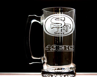 49ers etched glass | Etsy