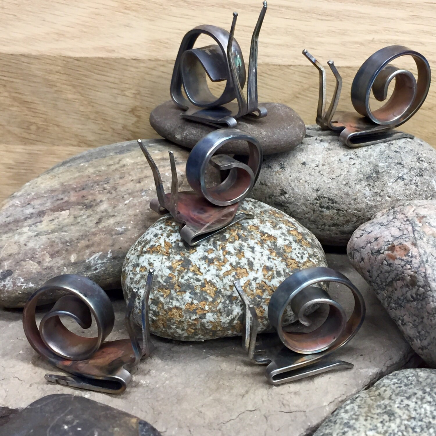 Fork Snail Sculpture Recycled Stainless Fork