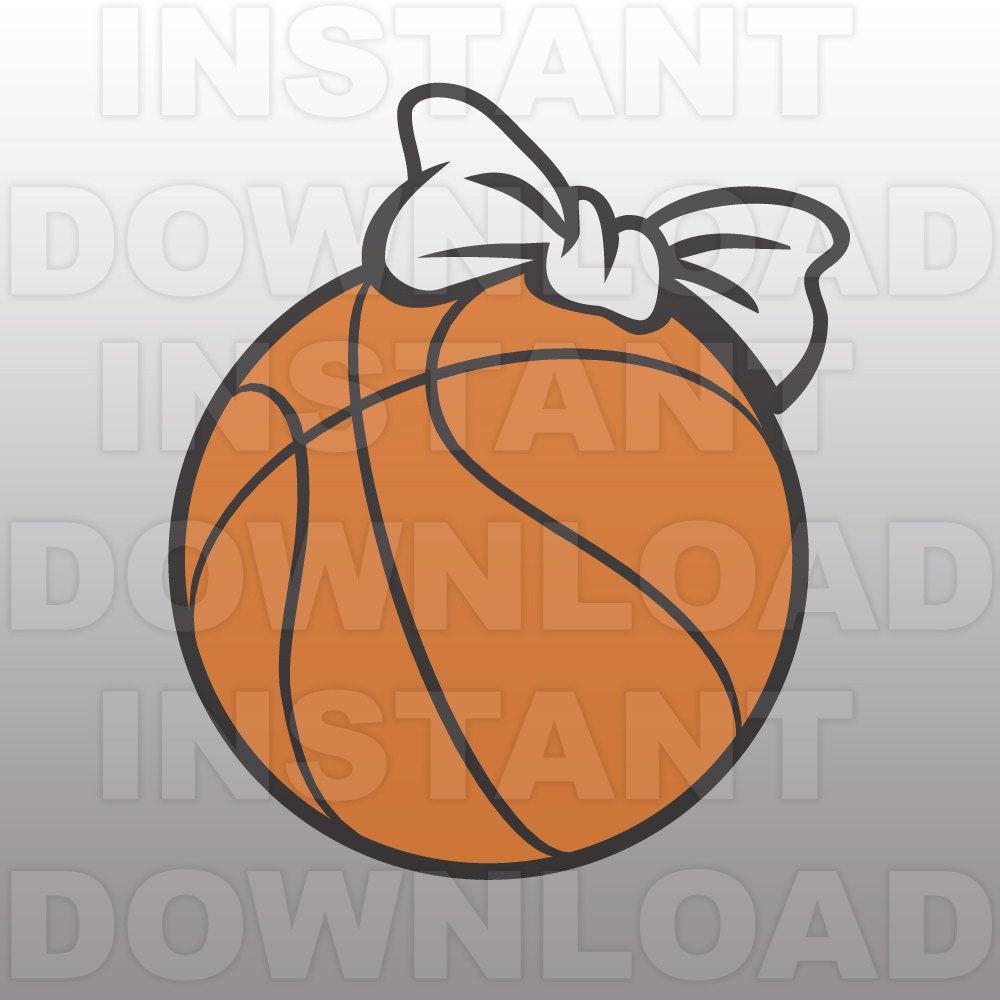 Girls Basketball SVG FileBasketball Bow SVG File-Cutting