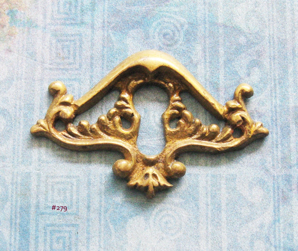 Filigree Escutcheon Antique Keyhole Gothic Brass Key Plate Diy Jewelry ...