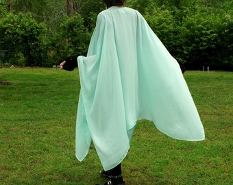Items similar to OOAK hand knit XL Ruana Shawl Stole Open Poncho Maxi ...