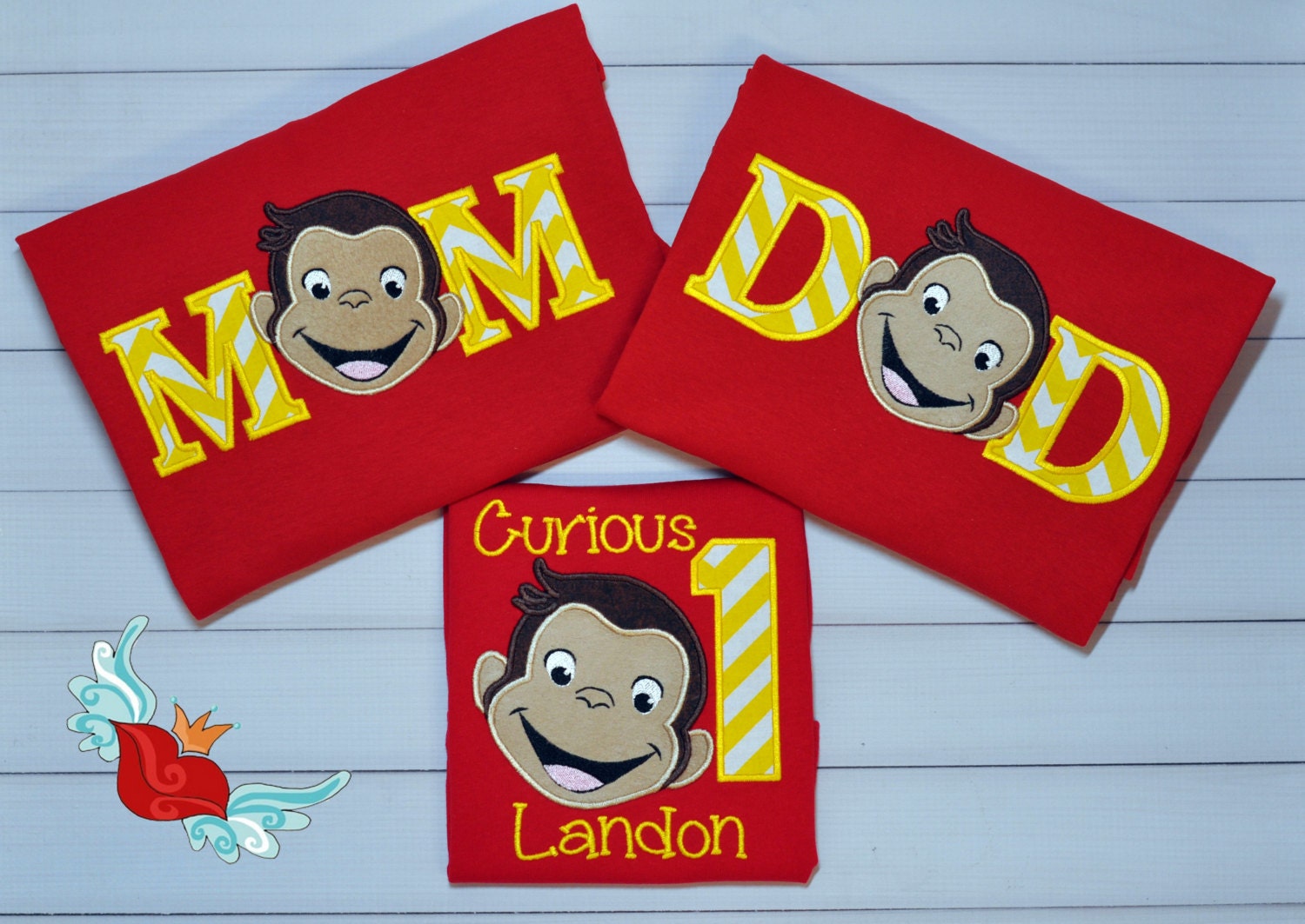 Curious George Inspired Parents Birthday Shirt Mom