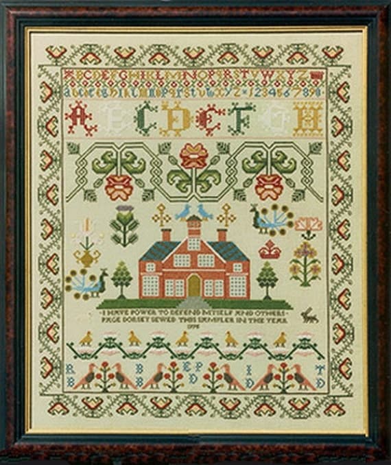 Dunvegan Sampler Pattern Chart Antique Reproduction