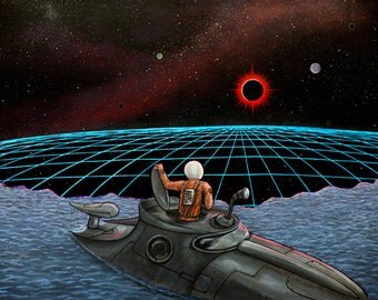 Robot Captain Art Print Original on by natalierobots on Etsy