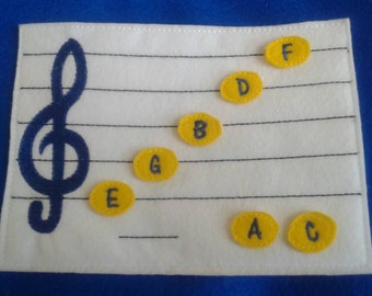 Music notes felt | Etsy