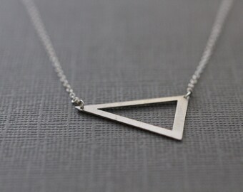 simple silver necklace sterling silver necklace by greygoosegifts