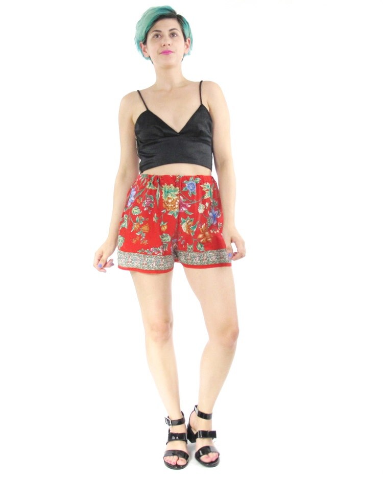 25 Off Sale Floral High Waist Shorts Scarf By Honeymoonmuse