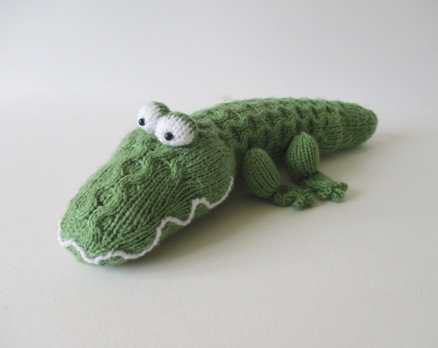 Miles the Crocodile toy knitting pattern