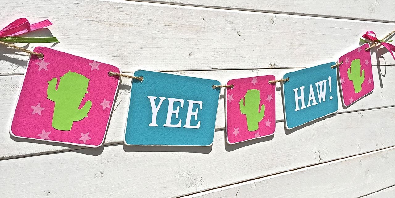YEE HAW banner party banner sheriff callie inspired banner