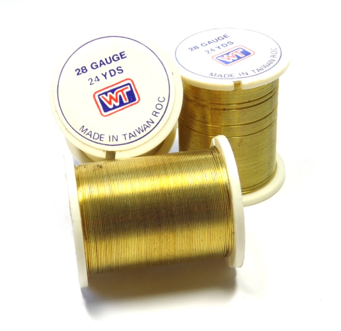 One Spool of 28 Gauge Gold Wire by Westrim Gold Beading Wire