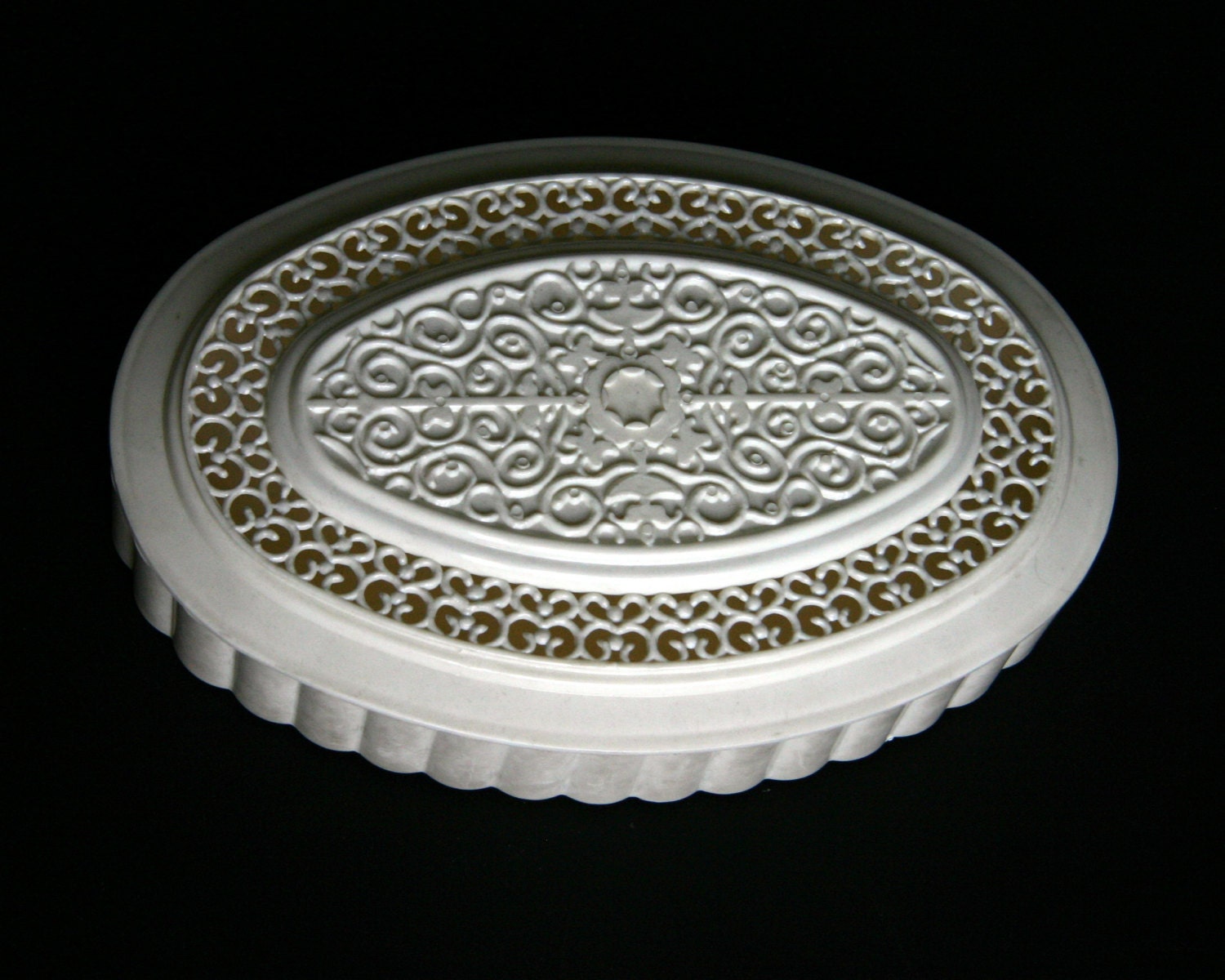 70s Boho White Plastic Box Trinket Storage Large Russian Soviet Union ...