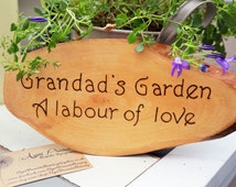 Popular items for wood garden sign on Etsy