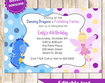 Balloon Invitation Kids Birthday Party Invite by pinkthecat