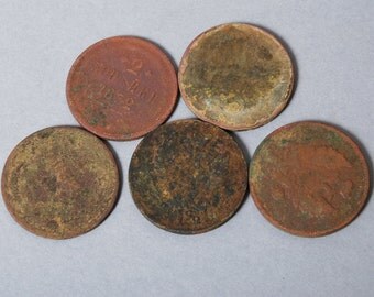 Antique copper coin | Etsy