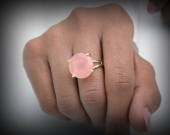 Pink stone ring | Etsy