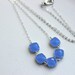 Silver Periwinkle Necklace Lavender Blue Jewelry Bridesmaid