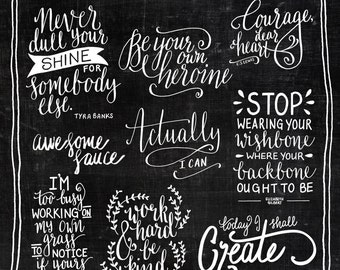 Unique quote overlay related items | Etsy