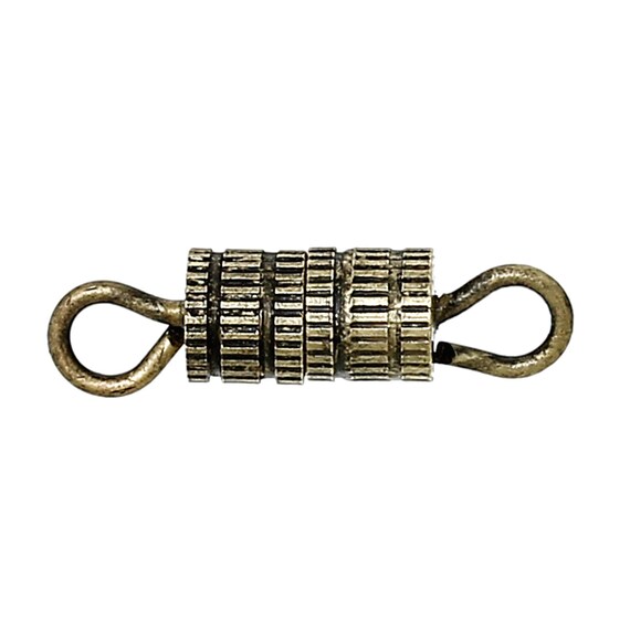 10pcs Antique Bronze Twist Clasps 14x4mm Jewelry