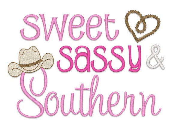 Items similar to Sweet Sassy Southern Embroidery Design- Instant ...