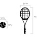 Tennis Ball & Racquet Icons Sports Decal Pattern Designs